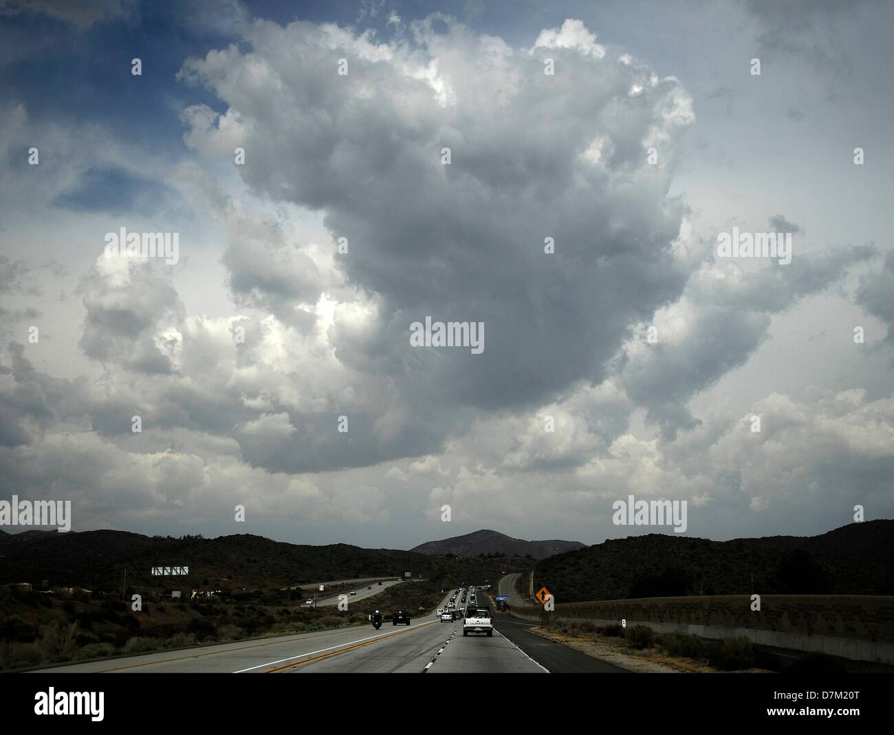 May 9,2013. Palmdale CA. Huge storm clouds are seen over the Palmdale ...