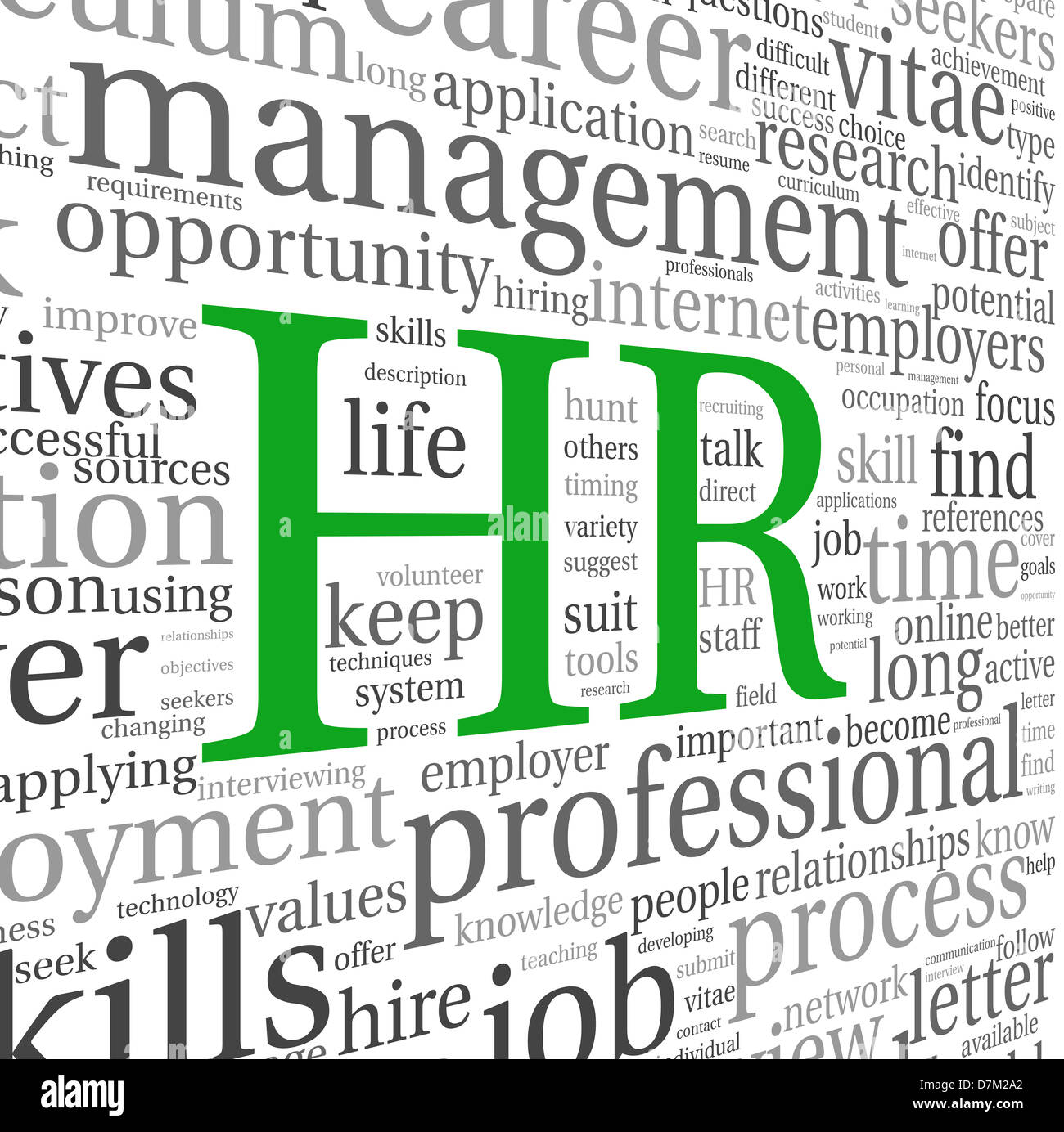 HR - human resources concept in tag cloud on white background Stock ...