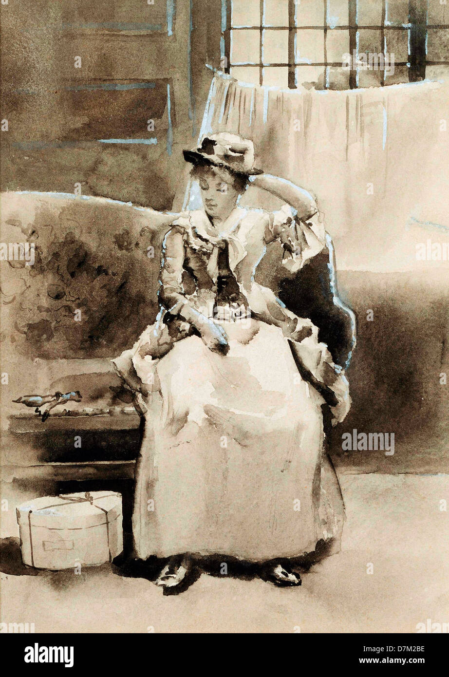 Circa 1880 watercolor hi-res stock photography and images - Alamy