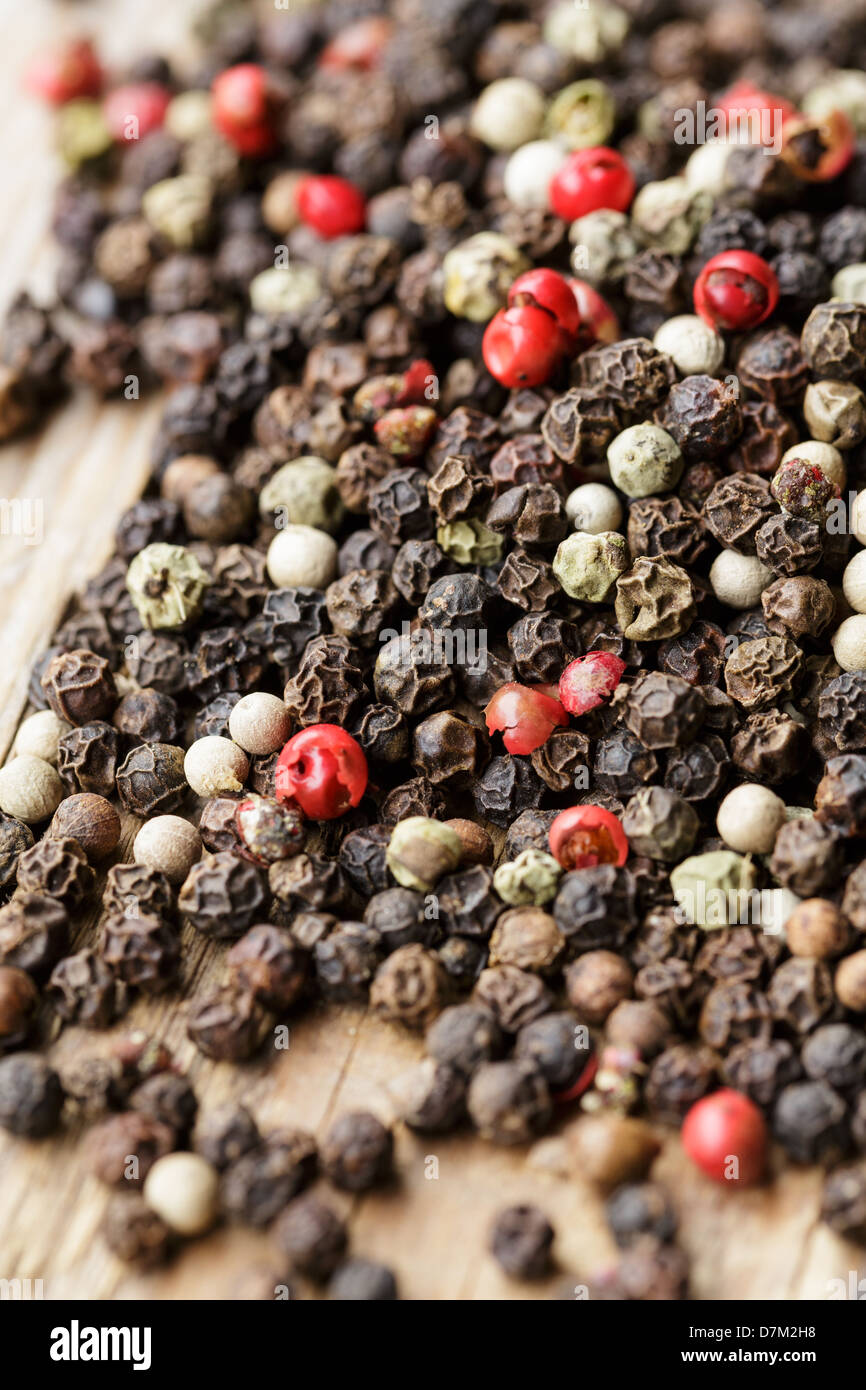 Blend of peppercorns close up Stock Photo - Alamy