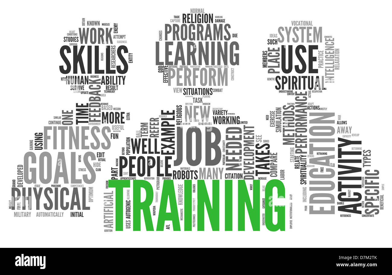 Training and education related words concept in tag cloud Stock Photo ...
