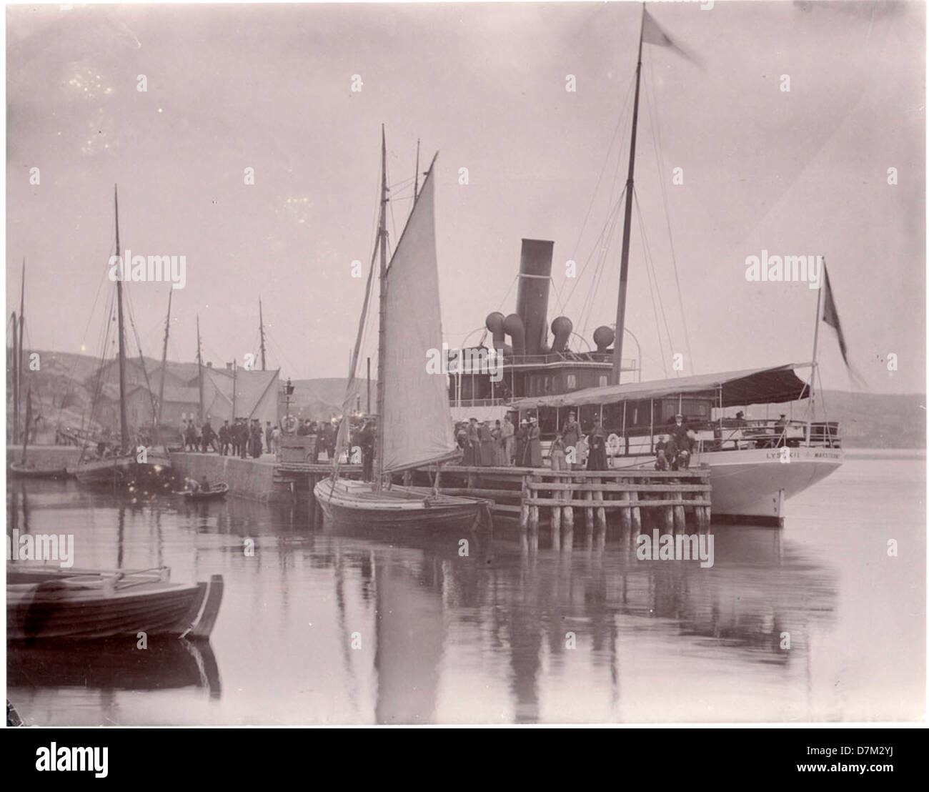 The Lysekil steamer, photographed in Lysekil, Sweden, is a historic ...
