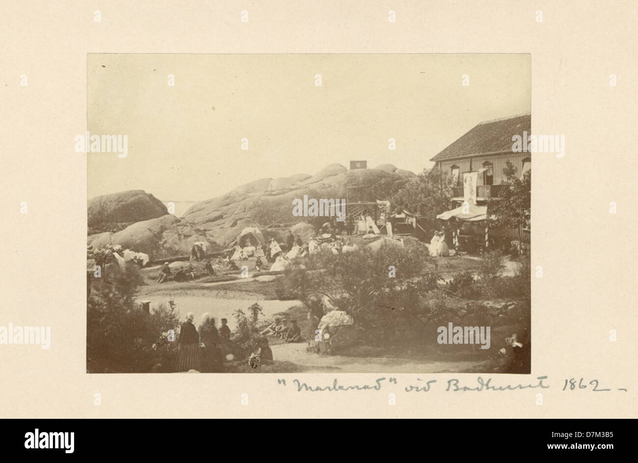 This image, captured by Carl Curman, depicts a market at the baths in ...