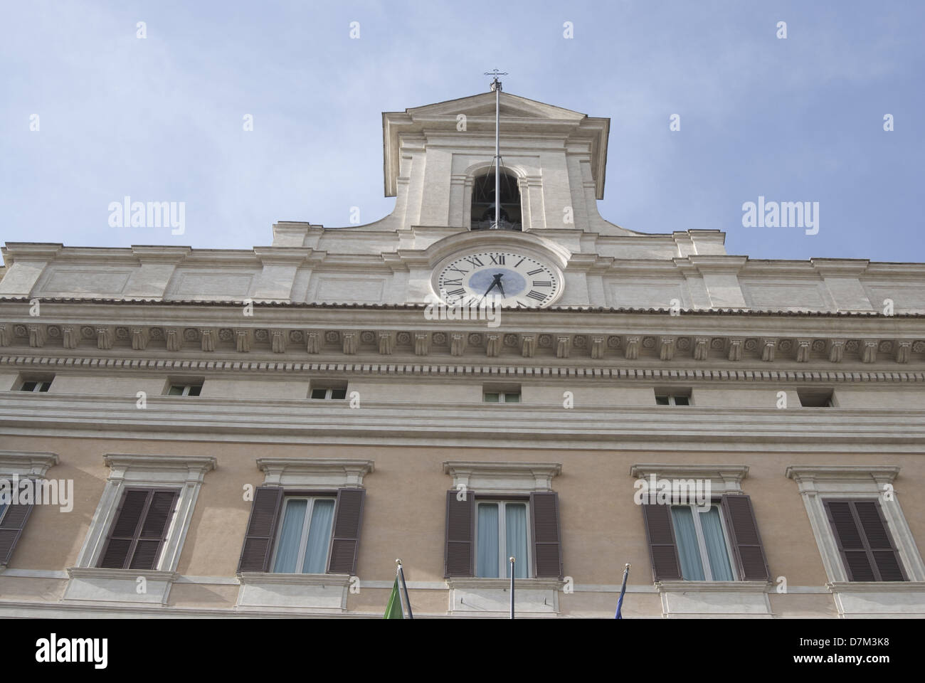 Rome detail of Montecitorio Palace the Parliament building Stock Photo ...