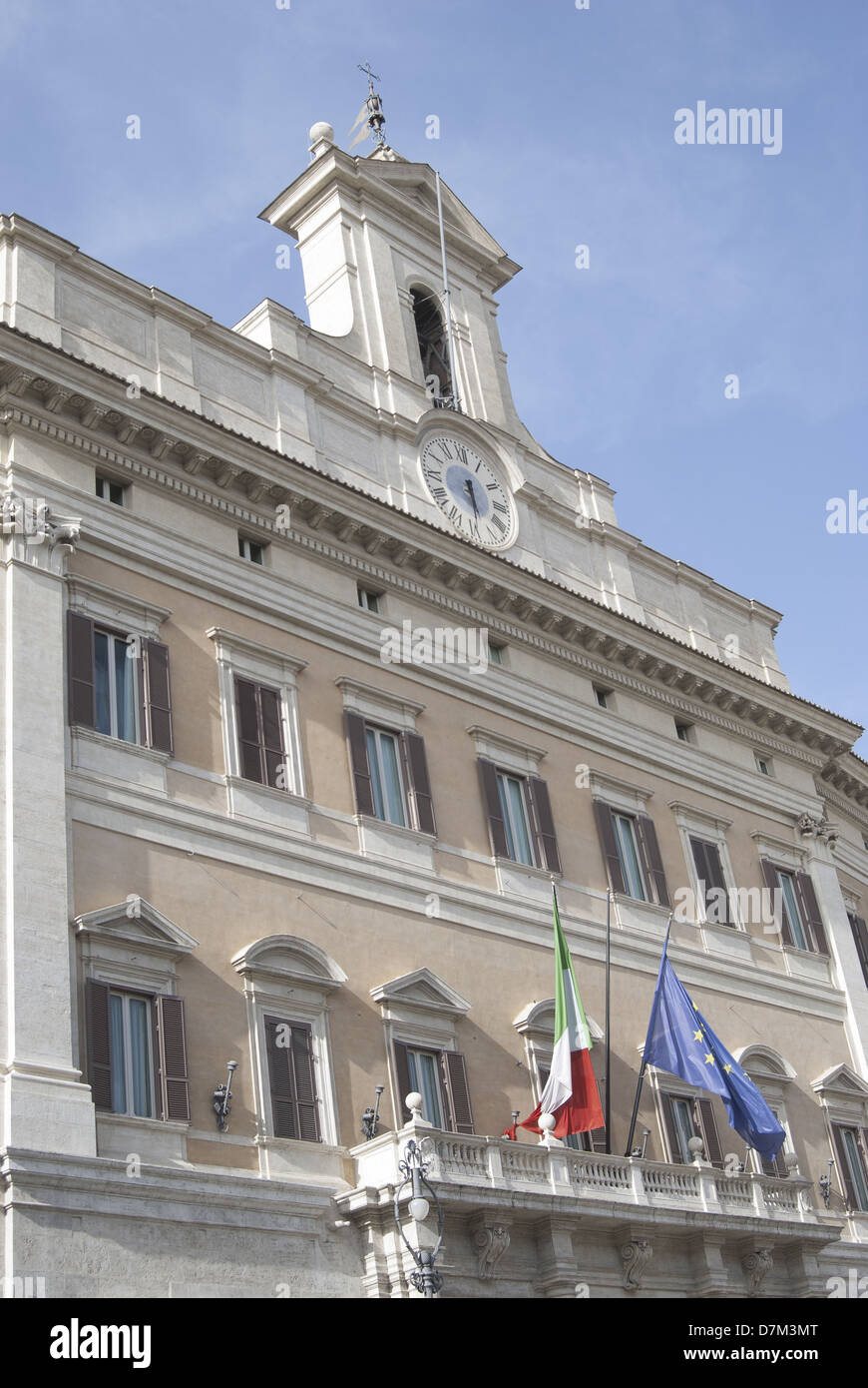 Rome: Montecitorio Palace the Parliament building Stock Photo - Alamy