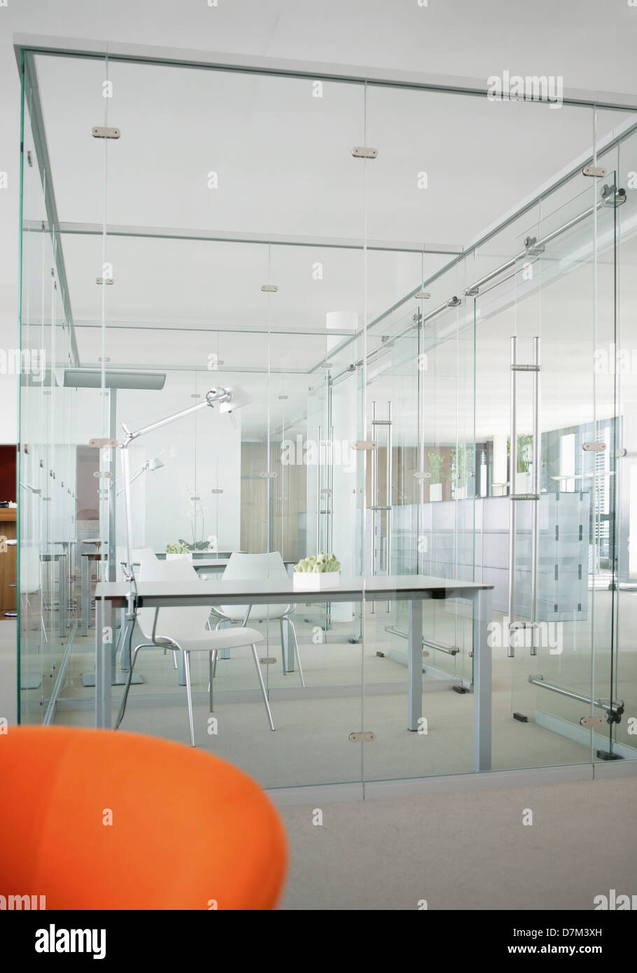 Germany, Modern office with glass walls Stock Photo - Alamy