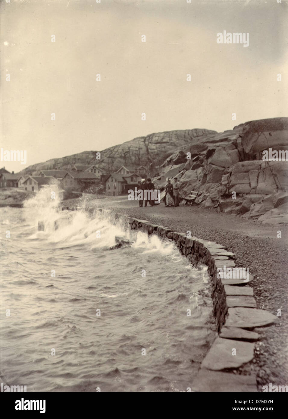 This image captures a powerful storm in Lysekil, Sweden, highlighting ...