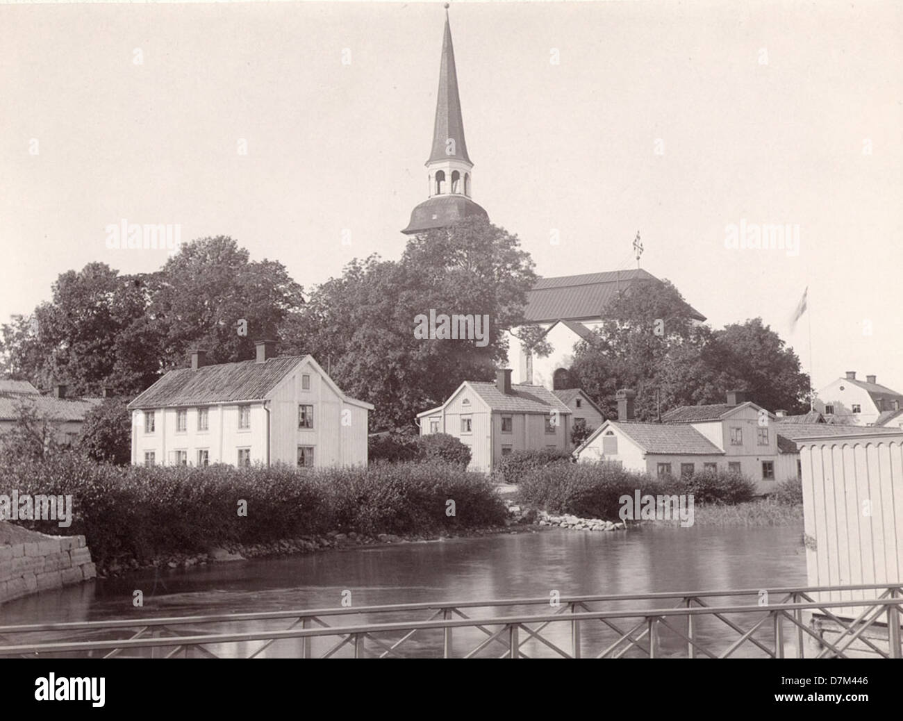 This photograph showcases Mariefred, a town in Sweden, known for its ...