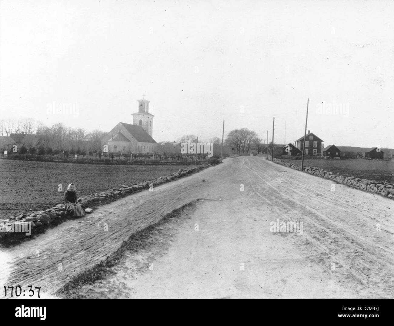 Old road plate in Black and White Stock Photos & Images - Alamy