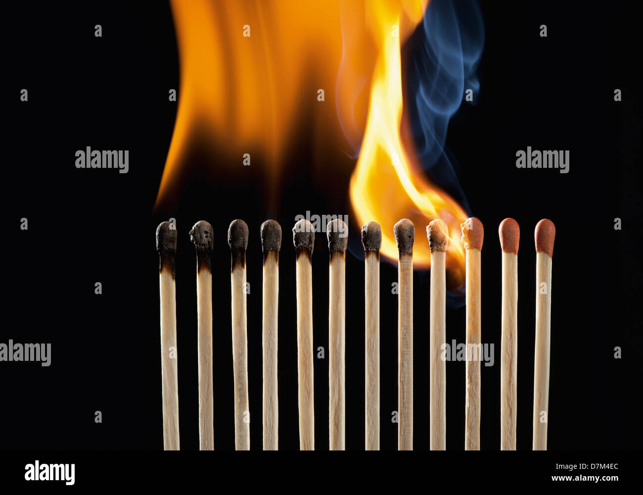 Burning matchsticks against black background, close up Stock Photo - Alamy