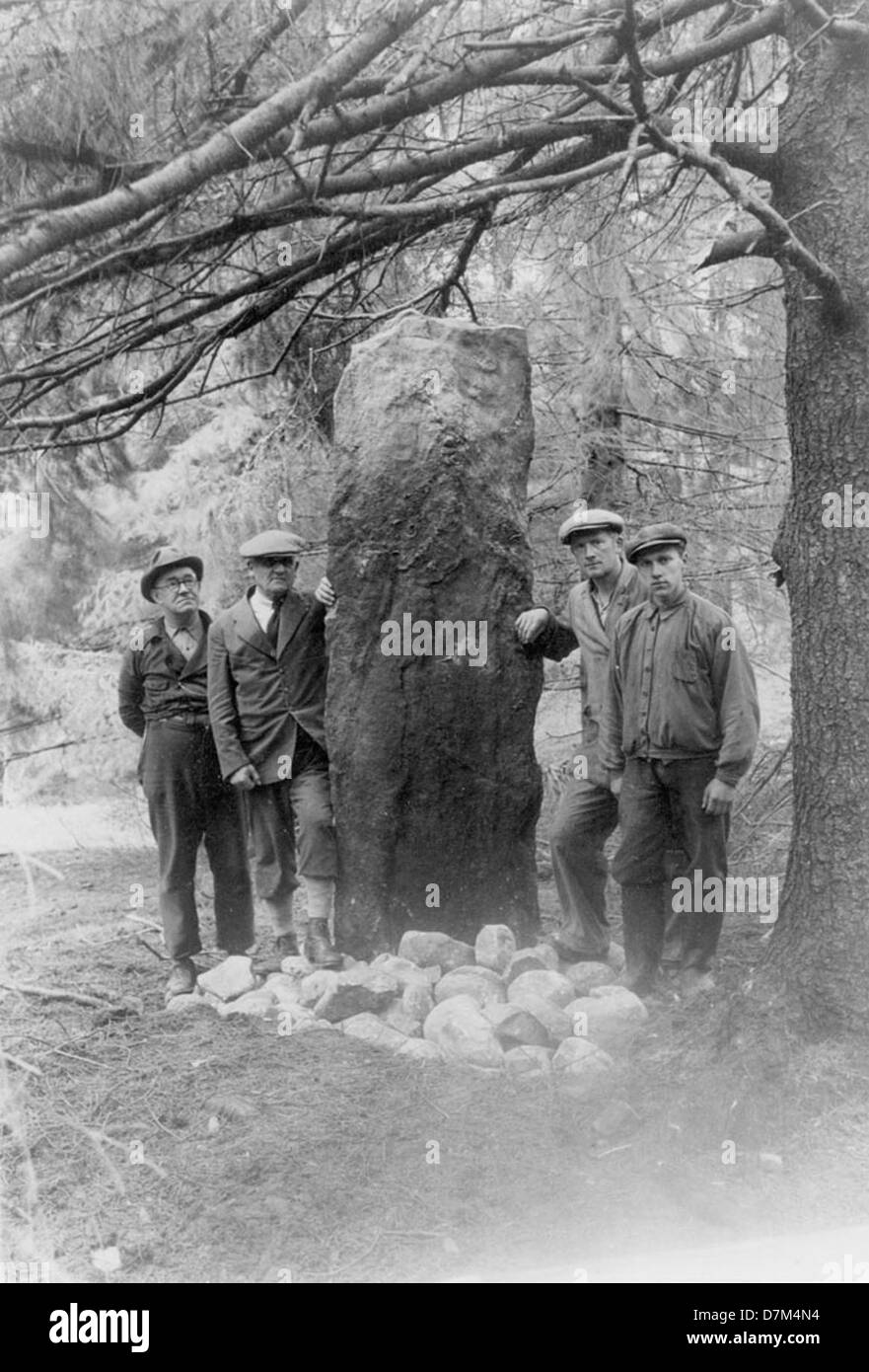 The Bauta stone in the Iron Age burial ground at Prästgårde, Ucklum ...