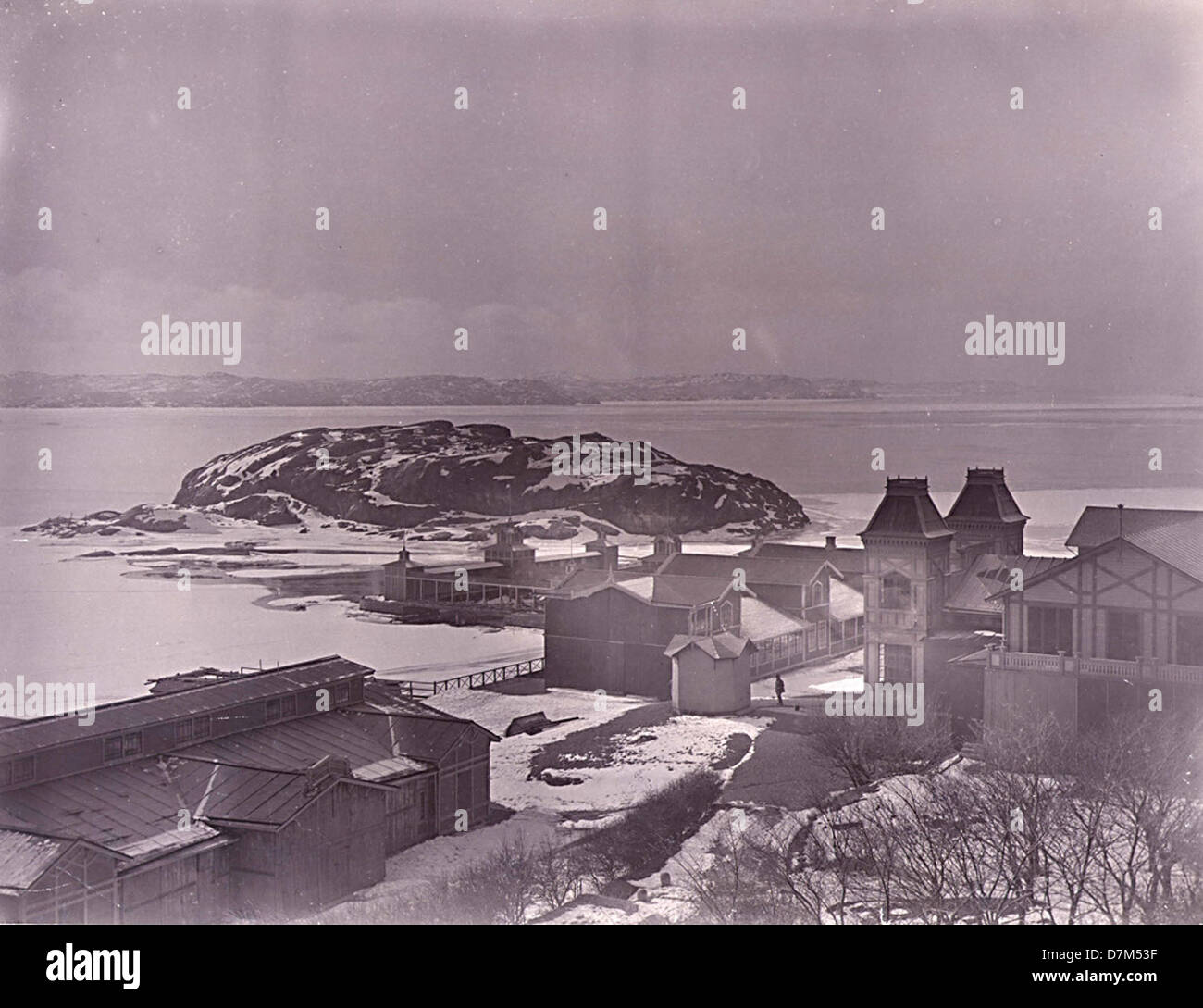 A winter scene in Lysekil, Sweden, captured by The Swedish National ...
