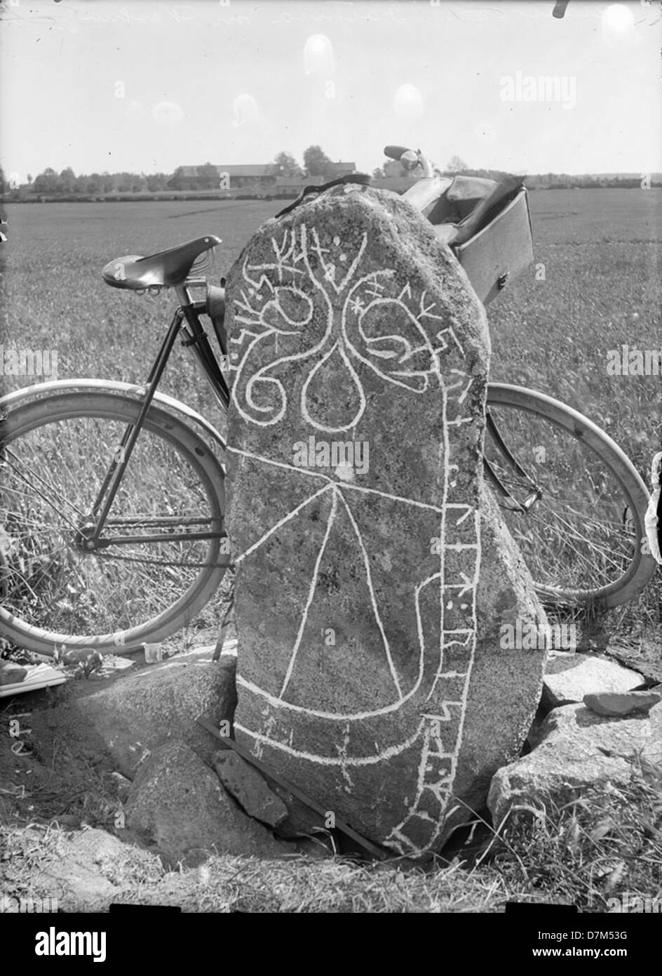 This photo shows a rune stone from Råby, located in Västmanland, Sweden ...