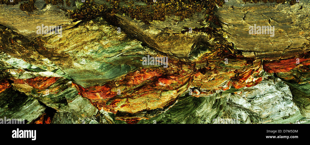 Saturated natural painting on the rocks Stock Photo - Alamy