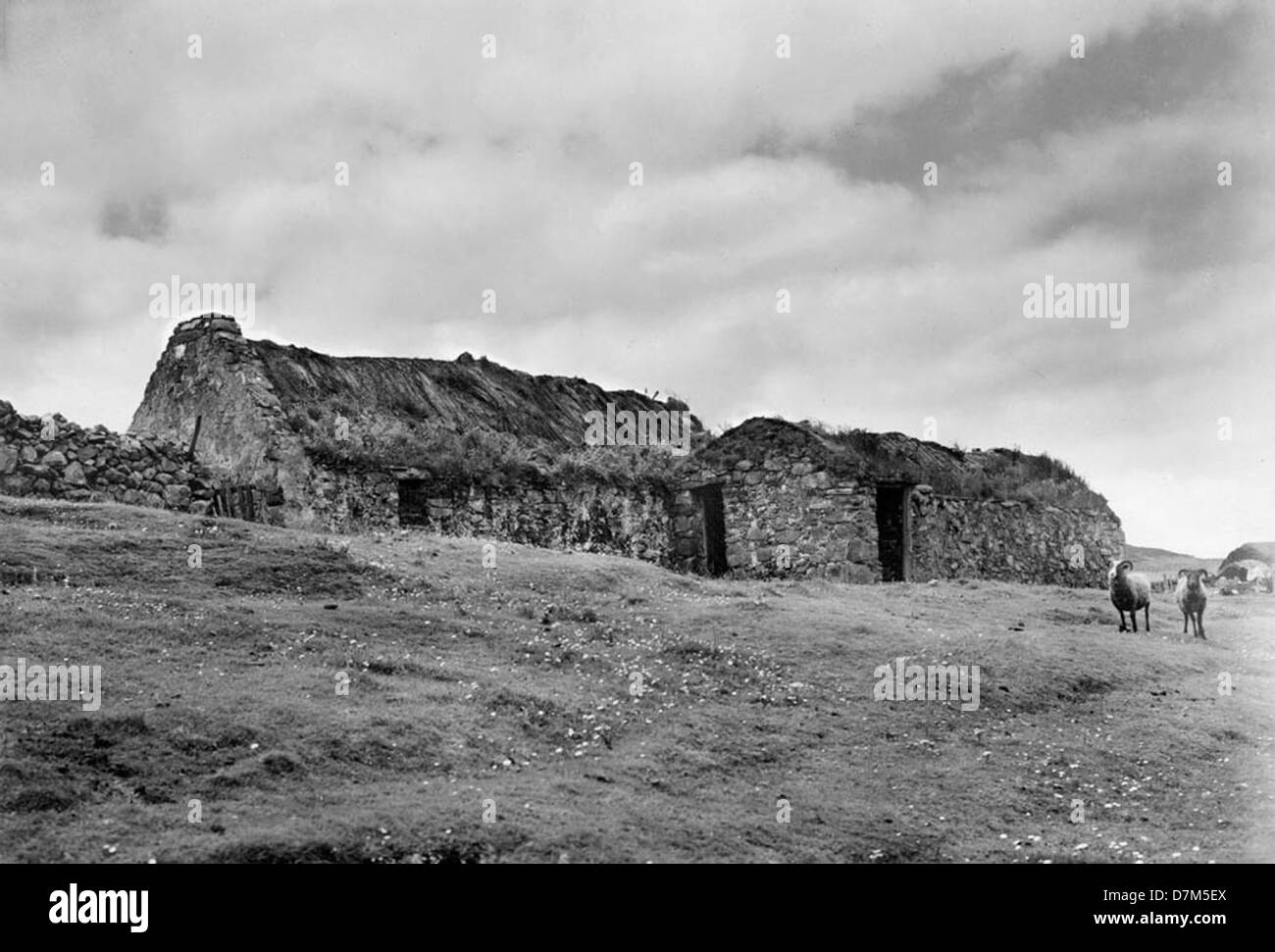 This photograph captures the buildings in Effirth, Shetland Islands, UK ...