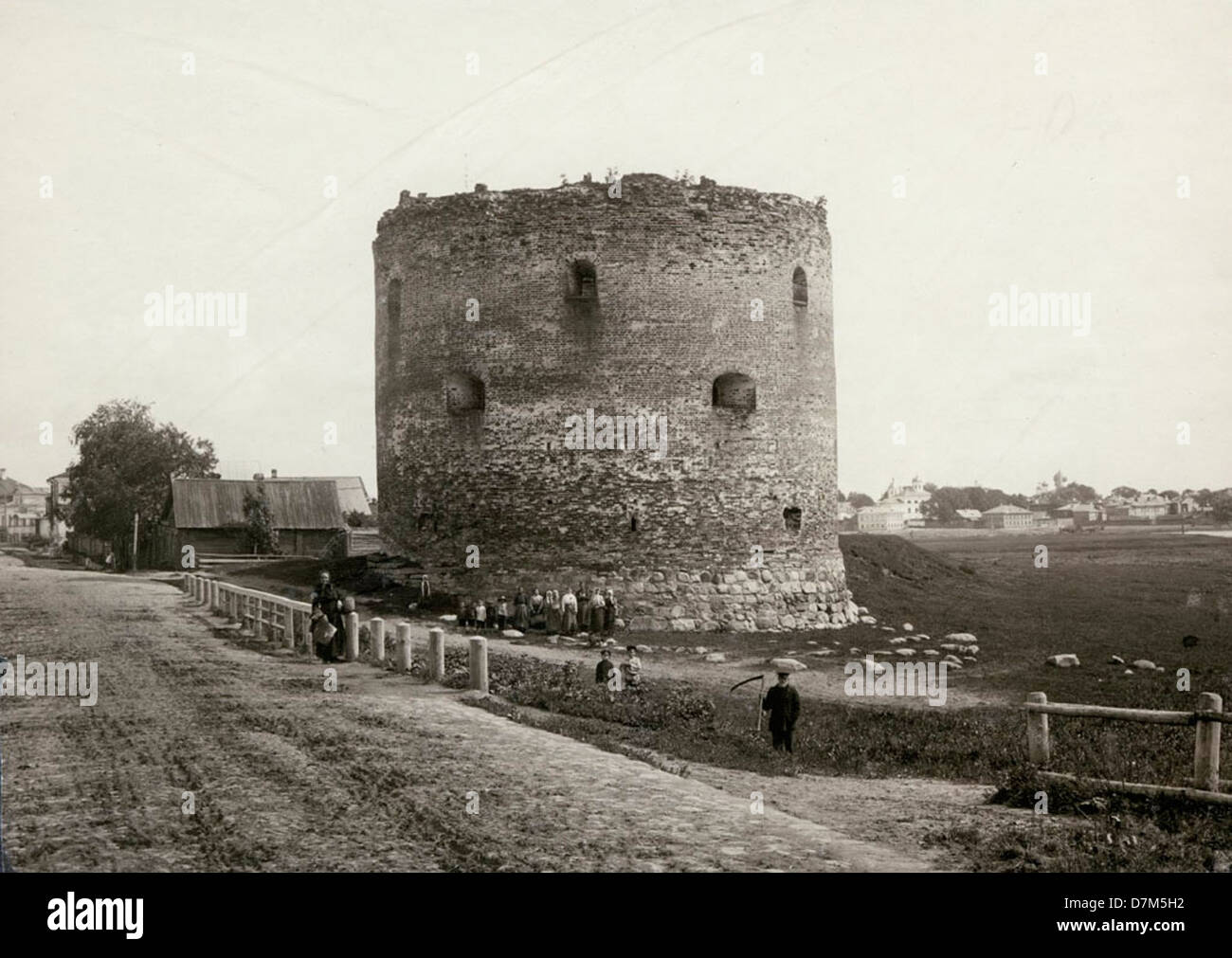 A photograph of the White Tower in Novgorod, Russia, taken in the early ...