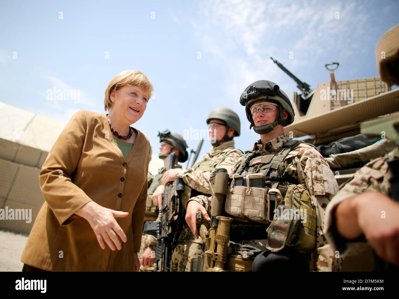 German Chancellor Angela Merkel visits soldiers of German Armed Forces ...