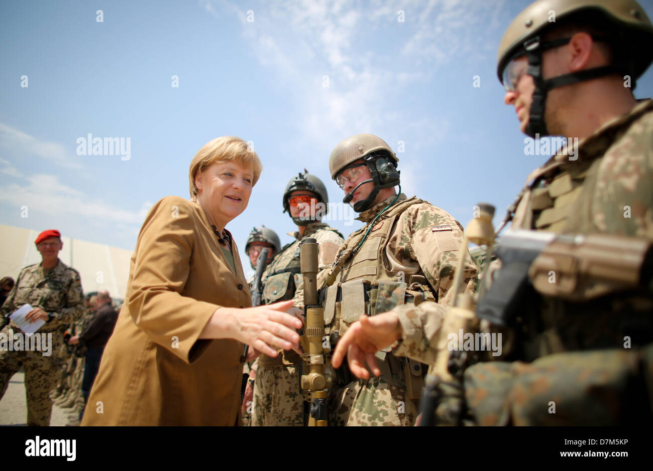 German Chancellor Angela Merkel visits soldiers of German Armed Forces ...