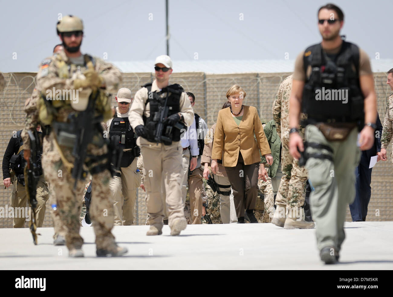 German Chancellor Angela Merkel visits soldiers of German Armed Forces ...