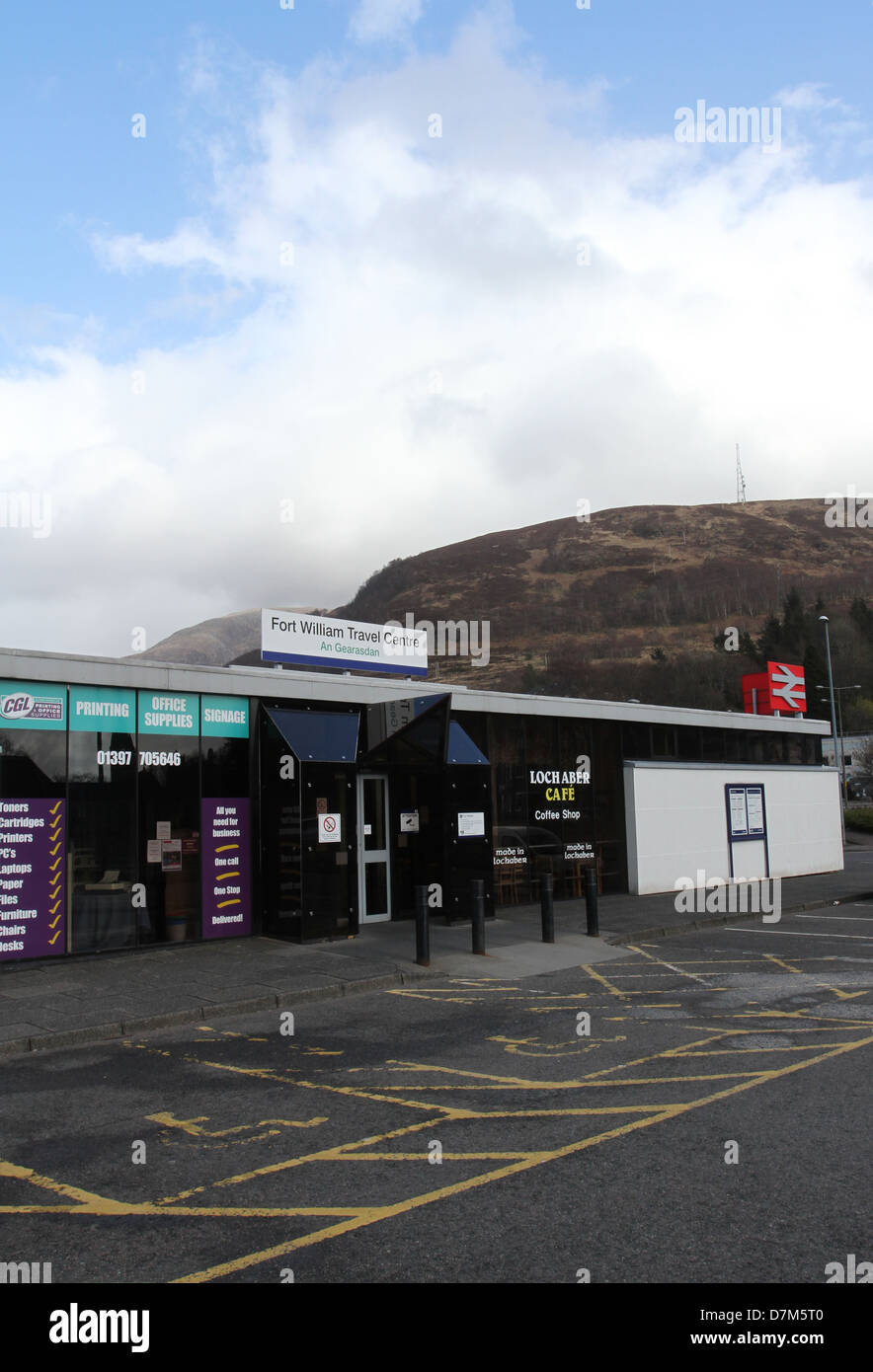 Exterior of Fort William Railway station Scotland April 2013 Stock ...