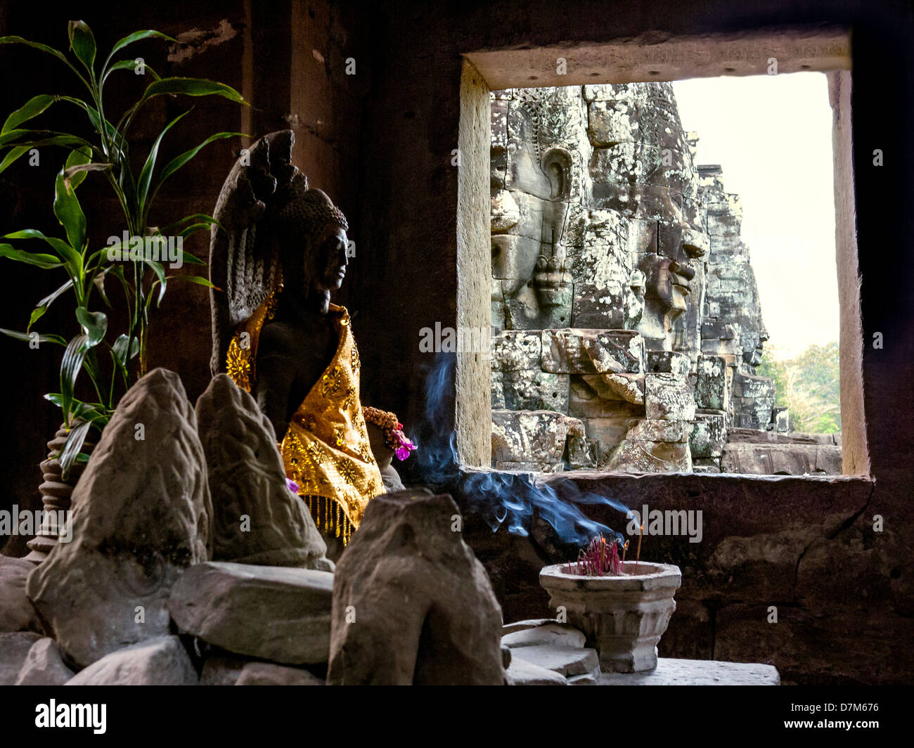 Buddhist Altar at Bayon. Angkor Thom. Angkor Archaeological Park ...