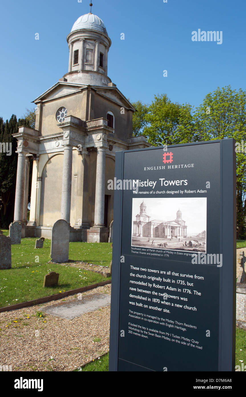 Mistley Towers, Mistley, Essex, UK Stock Photo - Alamy
