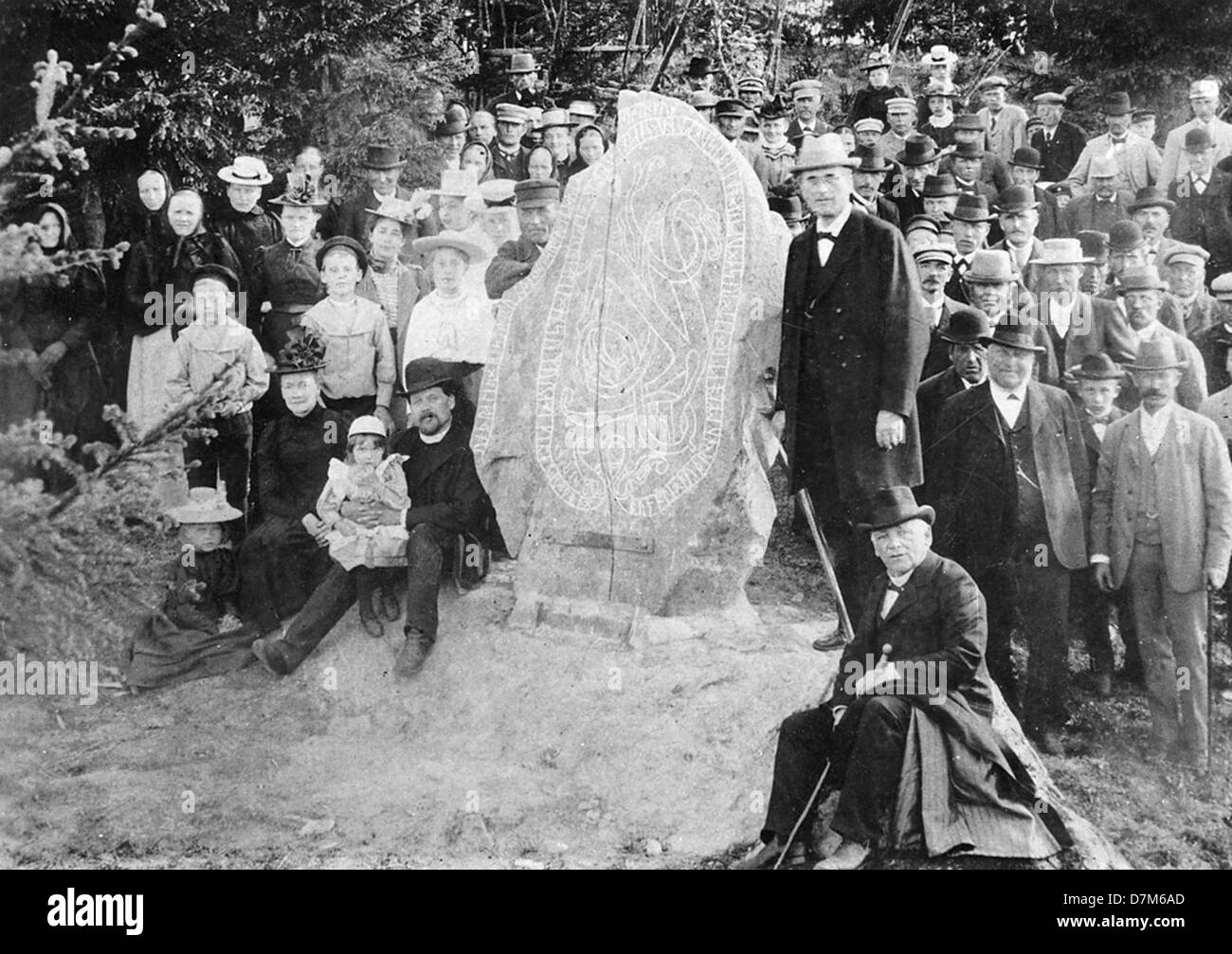 The rune stone from Hassmyra, Fläckebo, Västmanland, Sweden, bears an ...