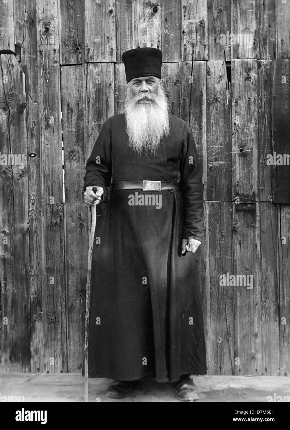 A priest from the Valamo Monastery in Karelia, Russia, captured in the ...