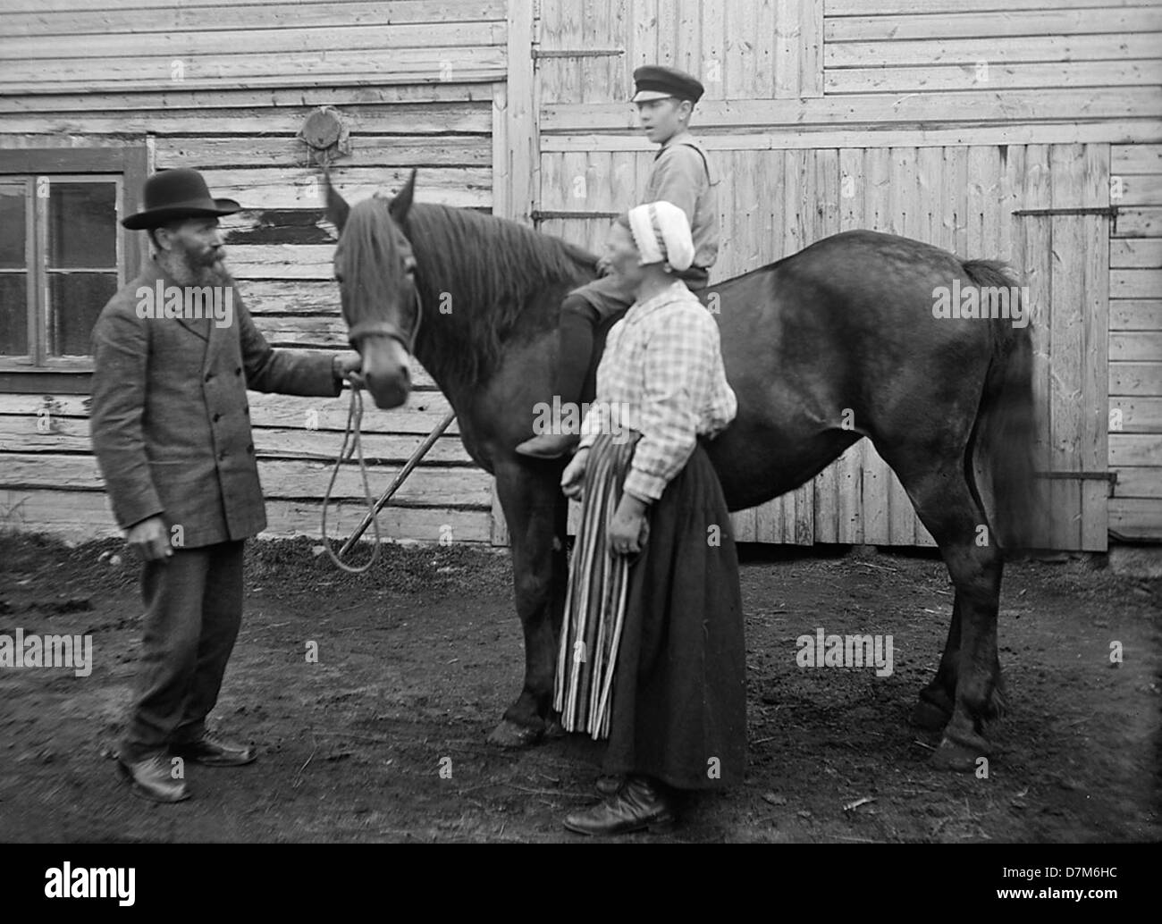 This photograph depicts the Persson family from Dalarna, Sweden, in ...