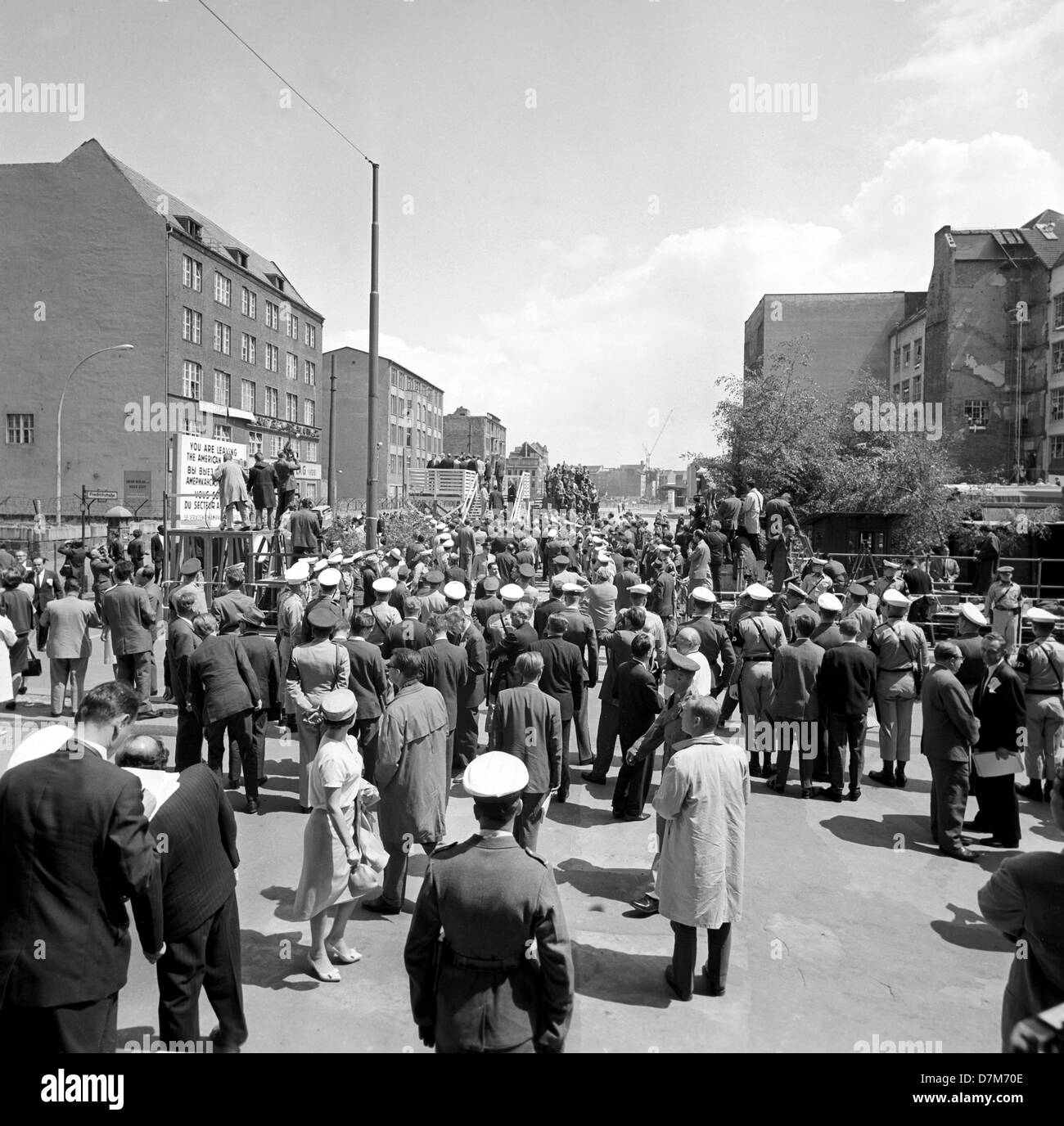 US president John F. Kennedy on 26 June 1963 in Berlin on his way to a ...