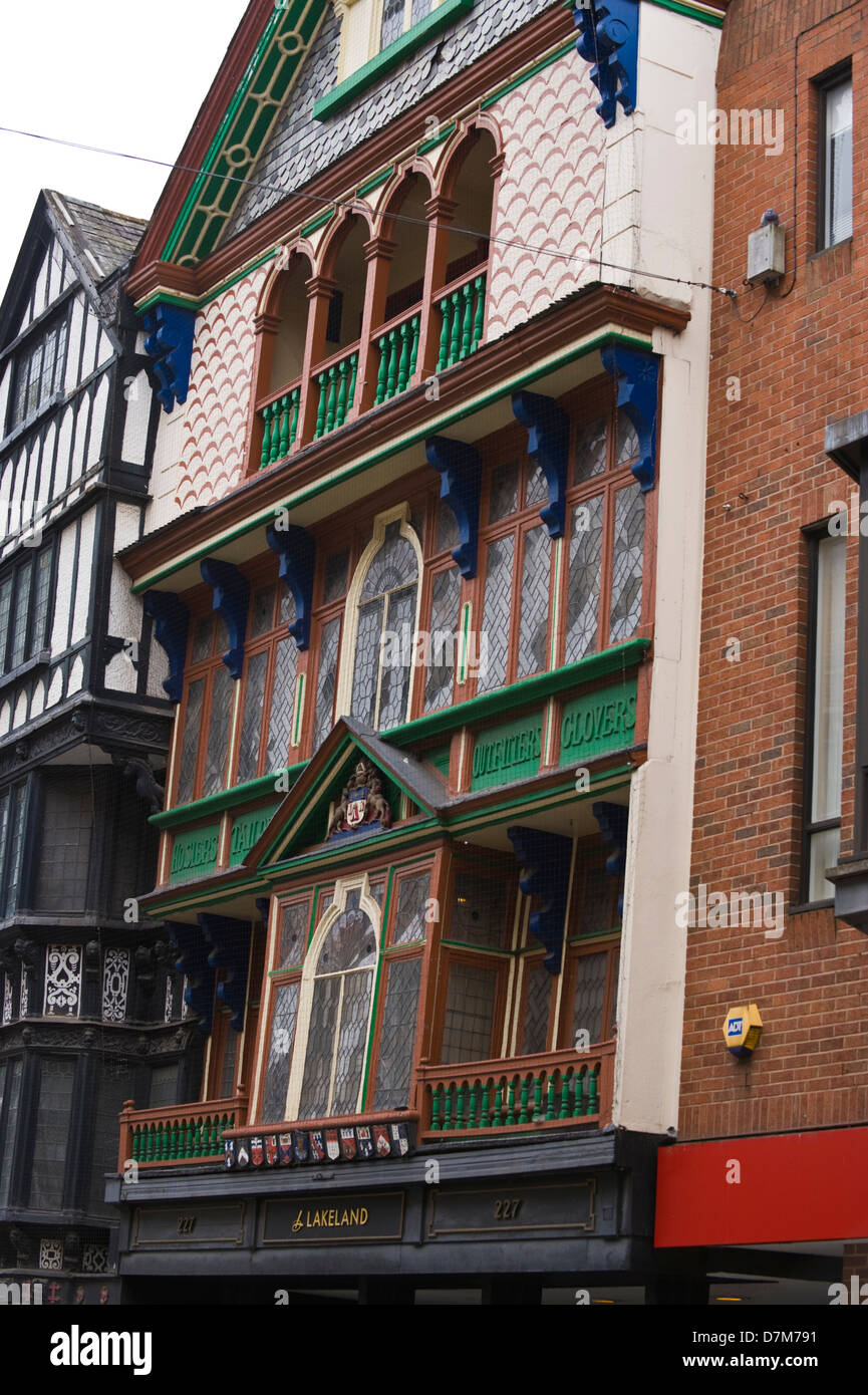 Ornate facade of heritage properties on high street in city centre of ...