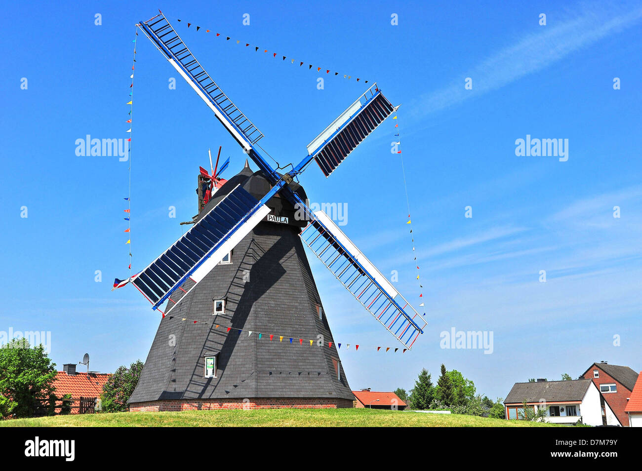Windmill Pauly, Germany, Wunstorf, Lower Saxony Stock Photo - Alamy