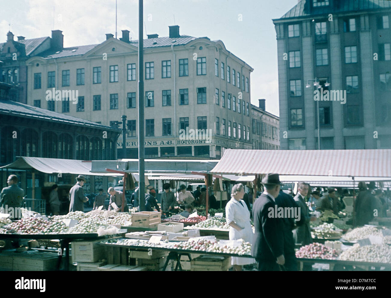 A historical view of Stockholm in Uppland, Sweden, showing the ...