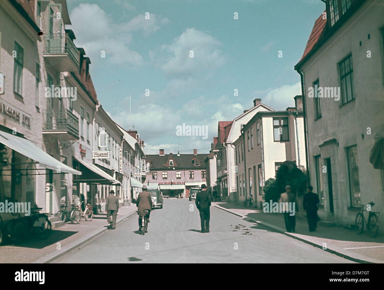 This photograph depicts Nybro, a town in Småland, Sweden, showcasing ...