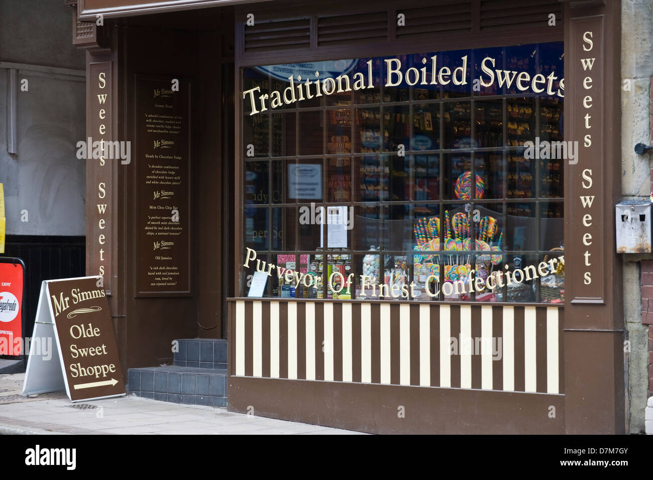 MR SIMMS OLDE SWEET SHOPPE on side street in city centre of Exeter ...