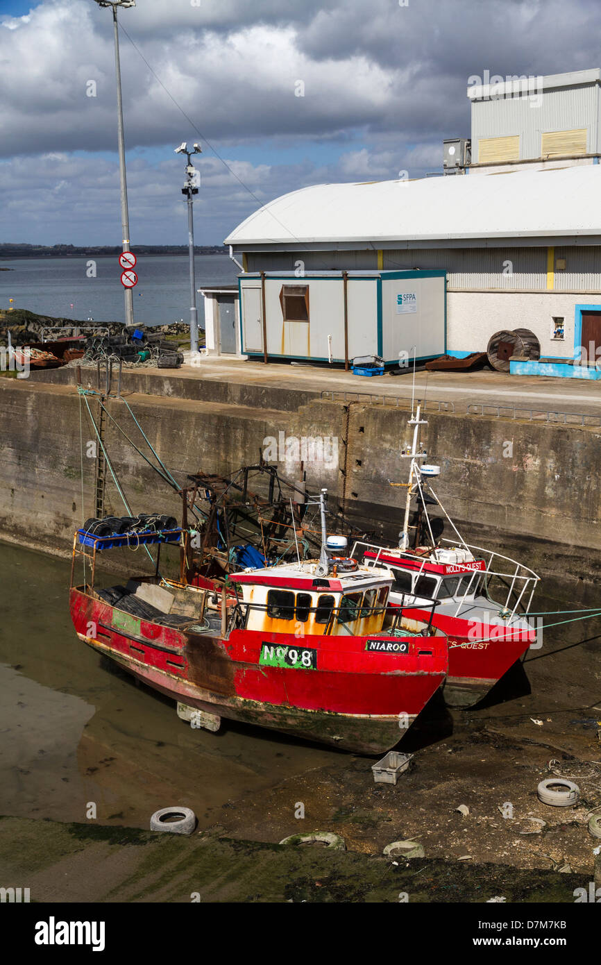 Boats in dock at the harbour at Clogherhead, Ireland Stock Photo - Alamy