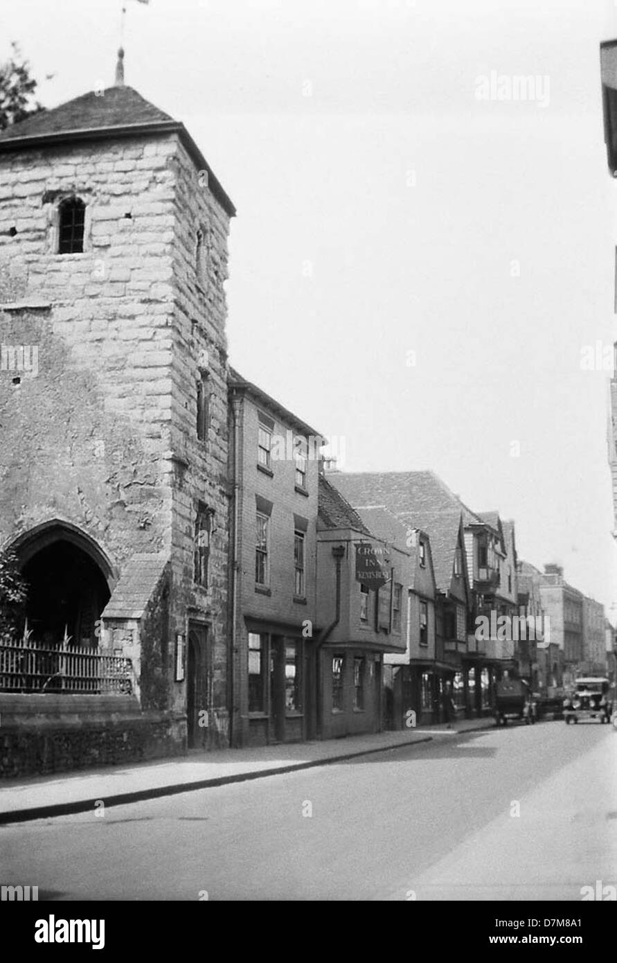 The Burgate and tower of St. Mary Magdalene Church in Canterbury ...