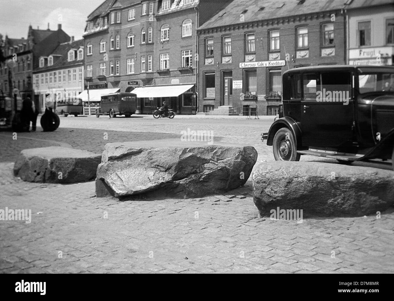 This photograph shows the Ting stones in Ringsted, Denmark. These ...