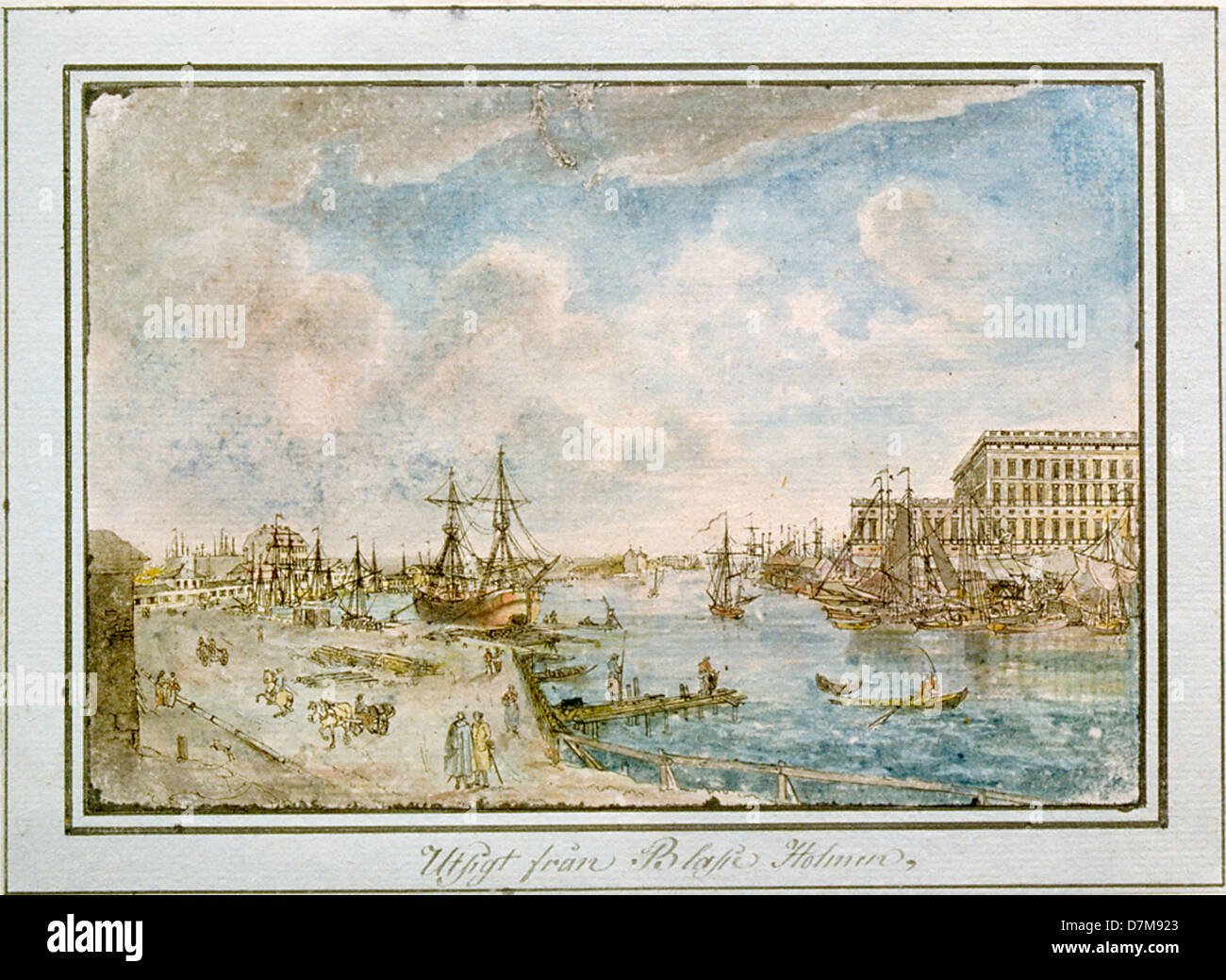 This image shows a view of central Stockholm, Sweden, highlighting the ...