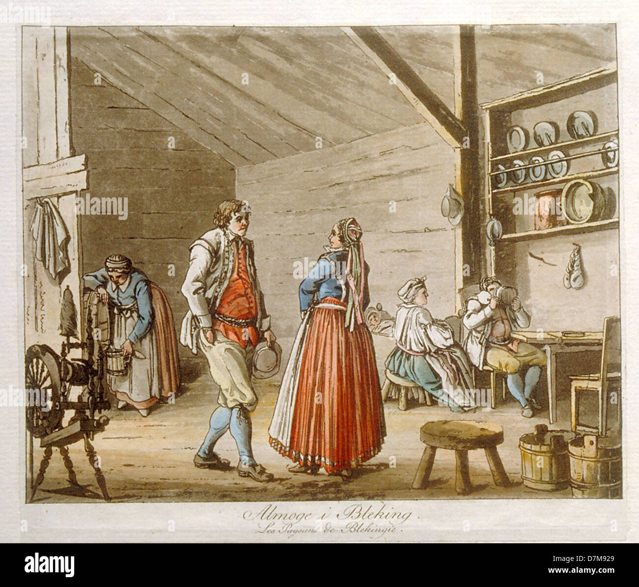 This image depicts rural life in Blekinge, Sweden. The photograph ...