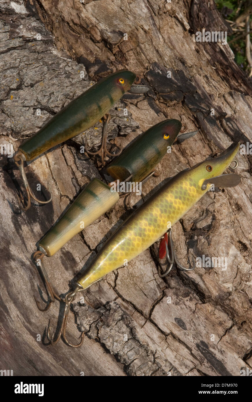 Vintage fishing plugs hi-res stock photography and images - Alamy