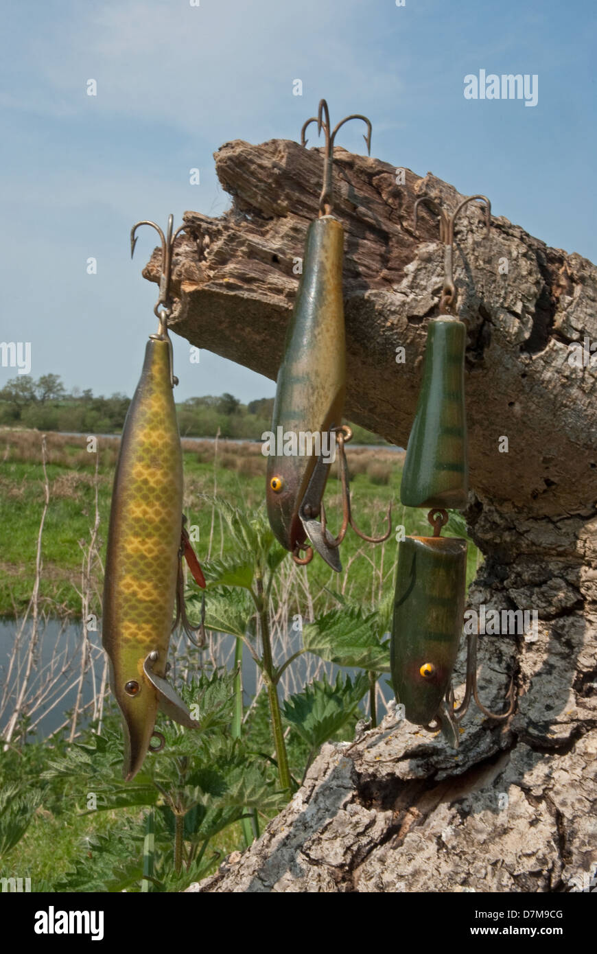 Vintage fishing plugs hi-res stock photography and images - Alamy