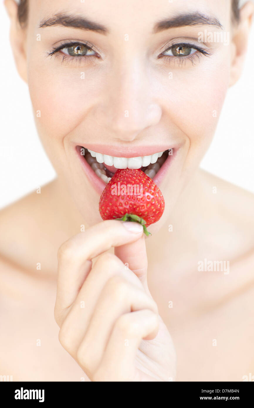 Woman and eating close up of mouth hi-res stock photography and images ...