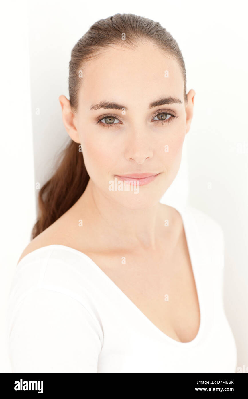 Normal looking woman smile hi-res stock photography and images - Alamy