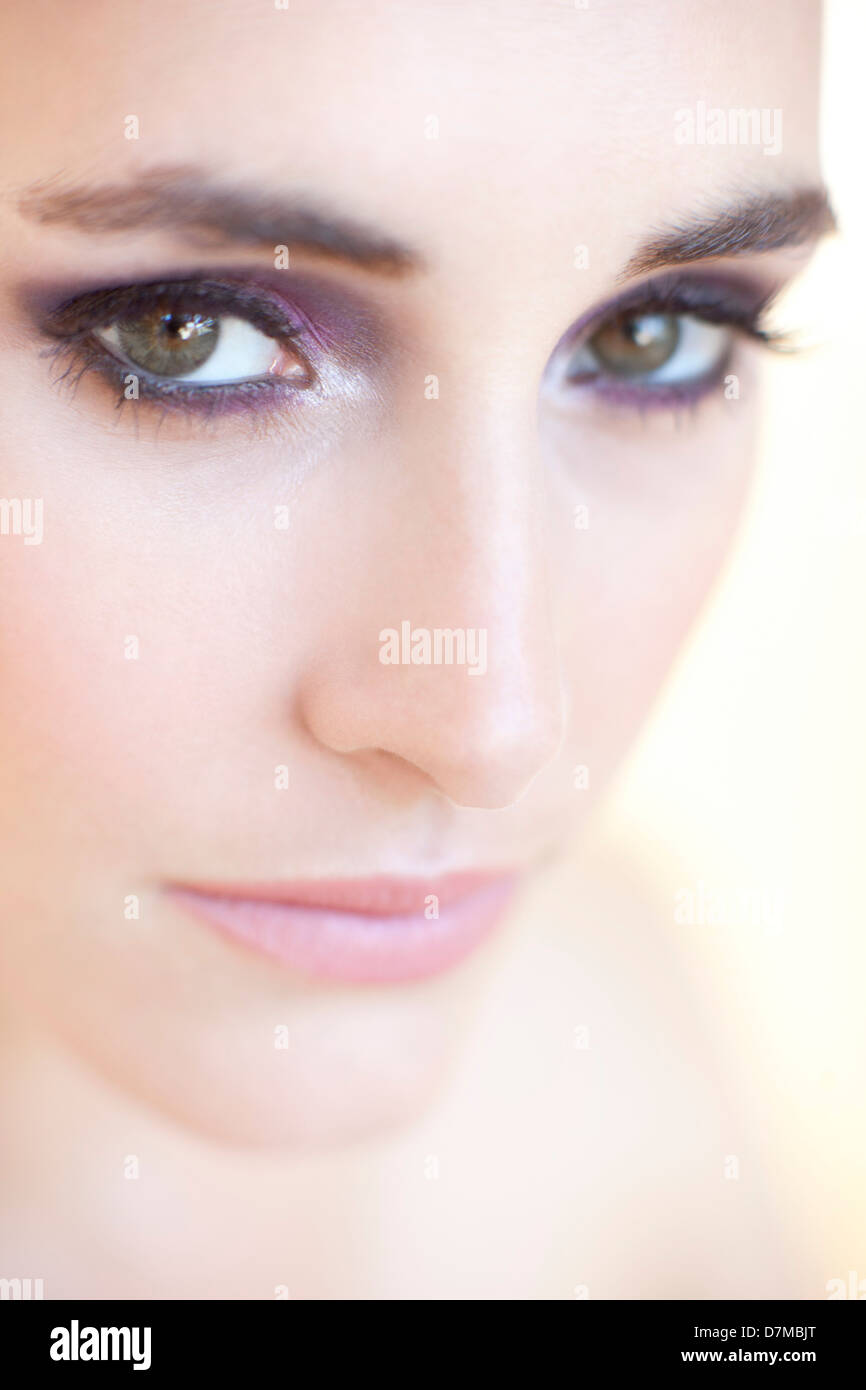 Woman being made up hi-res stock photography and images - Alamy