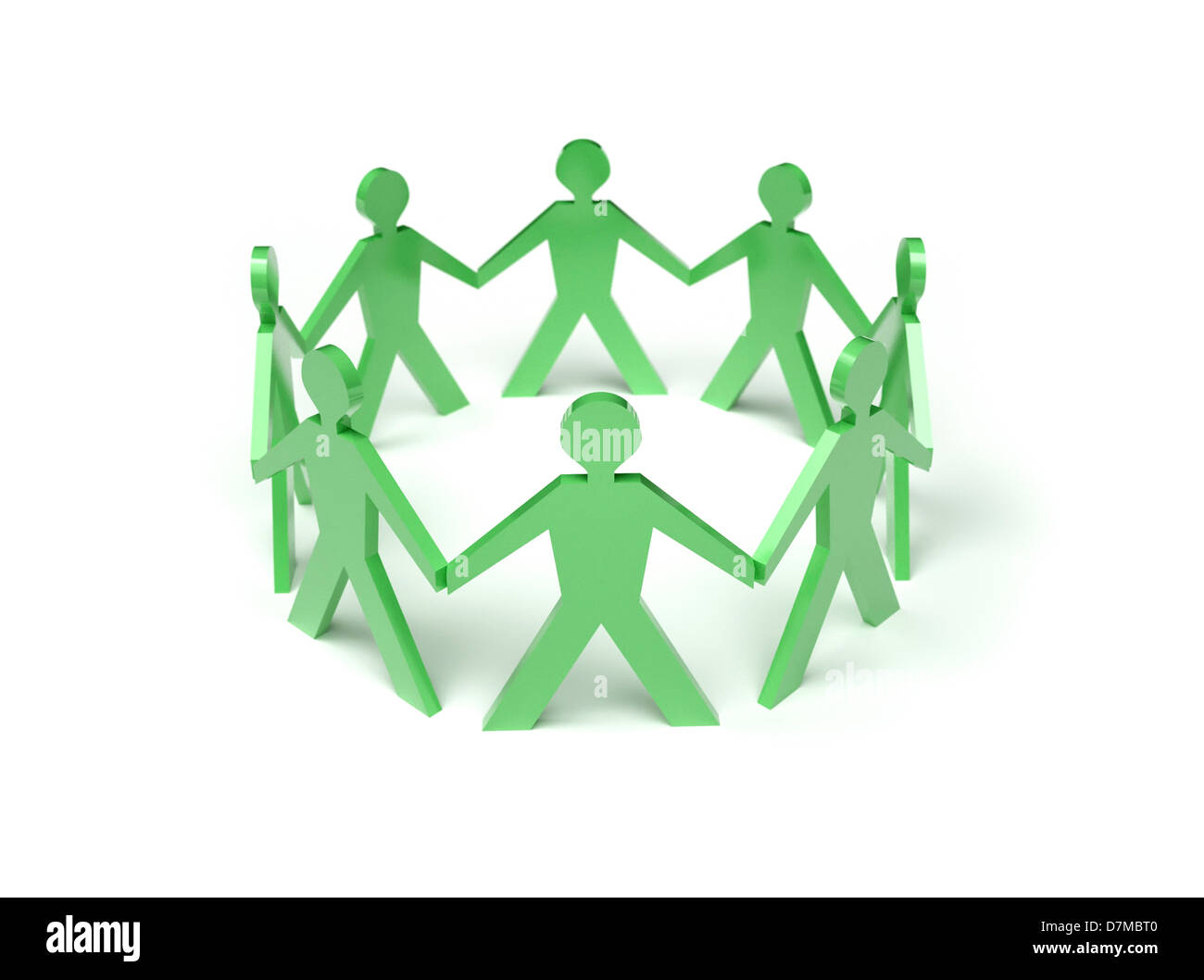 Circle of paper chain people, artwork Stock Photo - Alamy