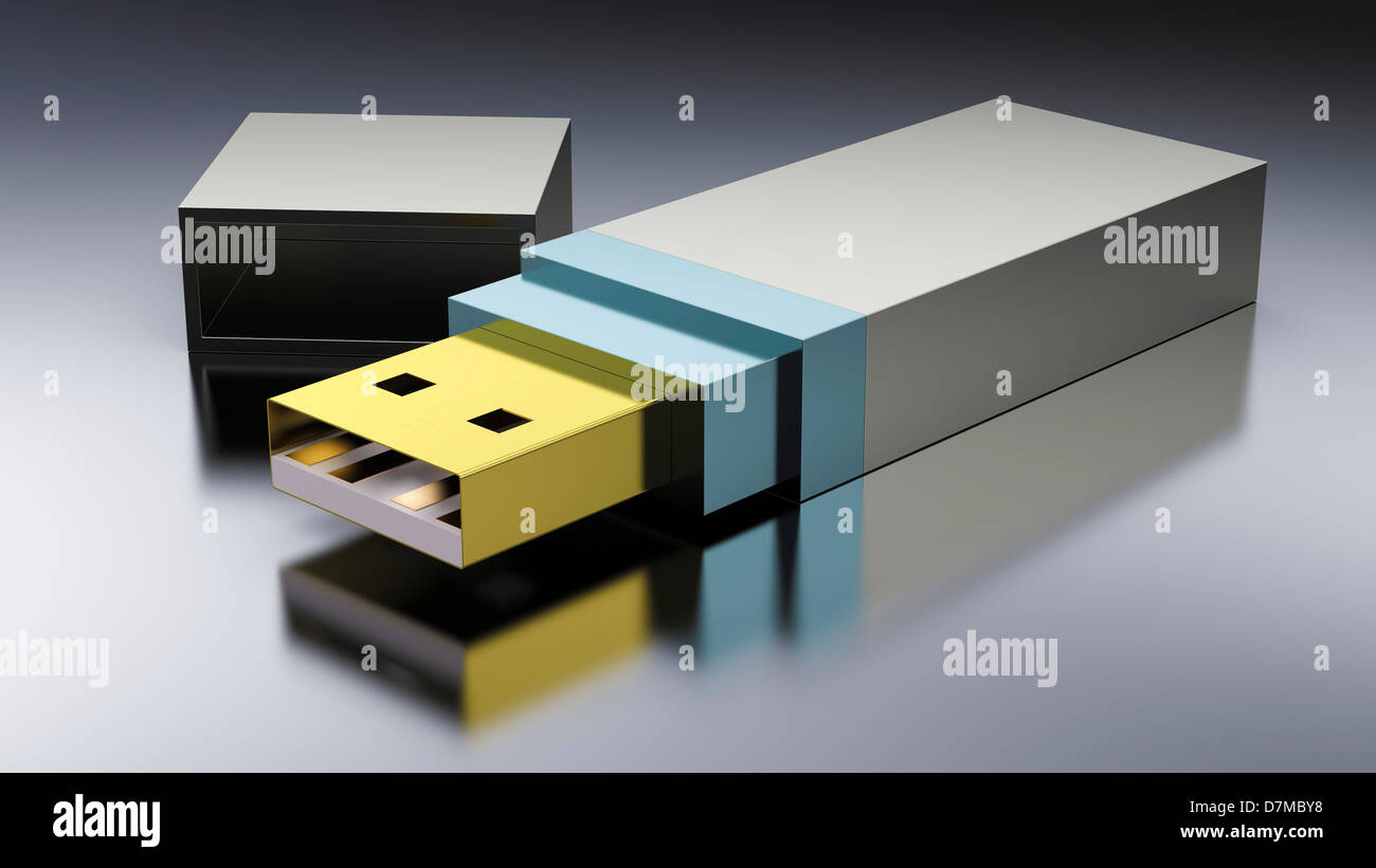 USB stick, artwork Stock Photo - Alamy