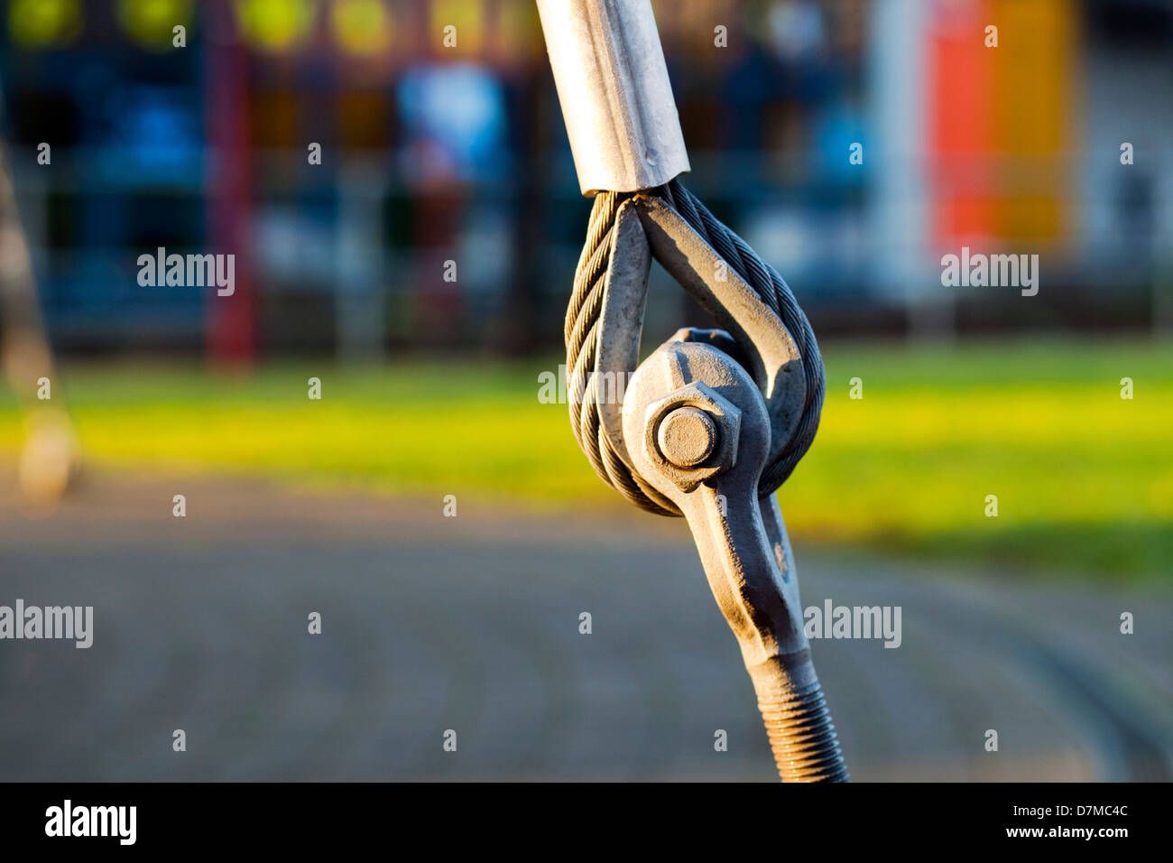 Steel rope anchor Stock Photo - Alamy