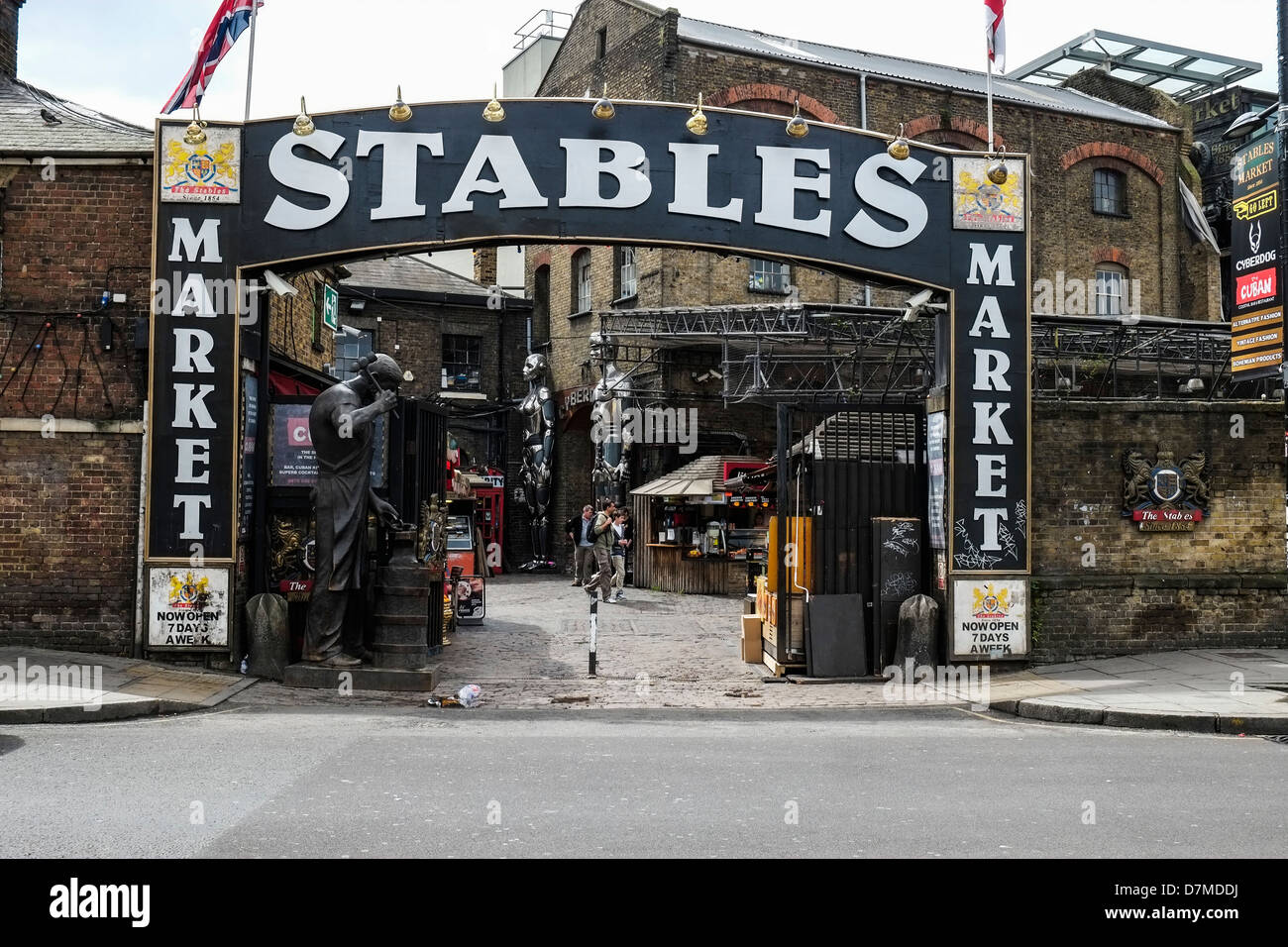 The entrance to the Stables Market in Camden Stock Photo - Alamy