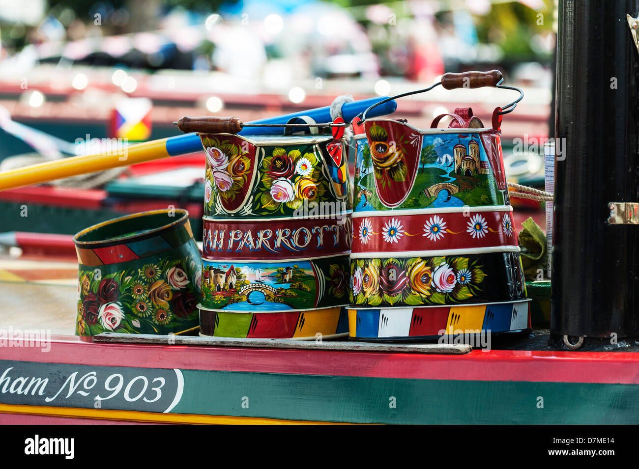 Traditional bargeware at the Canalway Cavalcade at Little Venice in ...